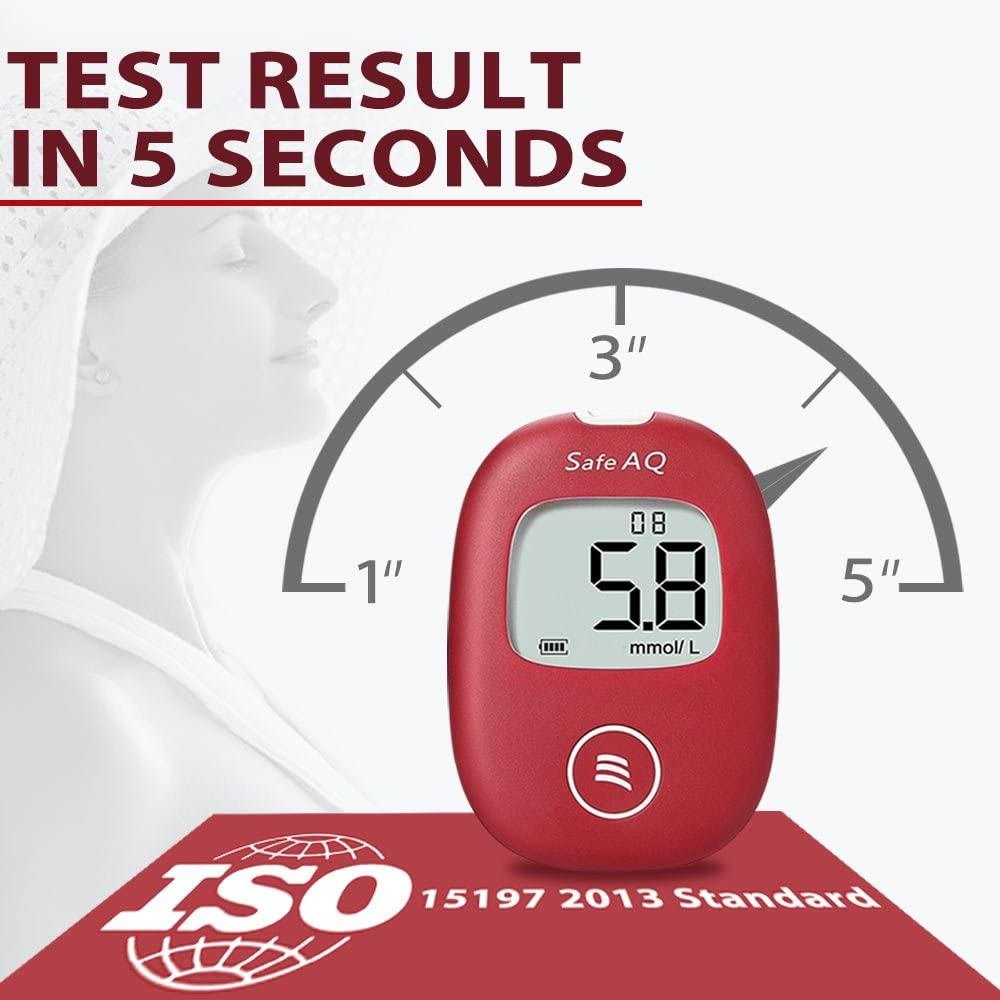 Diabetes Testing Kit Blood Glucose Monitor Safe AQ Smart No Coding ...