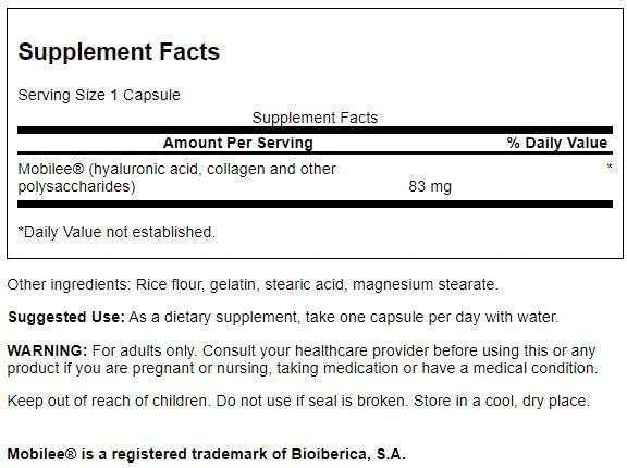 Swanson Hyal-Joint Hyaluronic Acid Complex 83mg - 60 Capsules | Buy Now ...