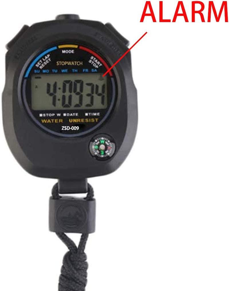 6 Pack Multi-Function Electronic Digital Sport Stopwatch Timer with ...