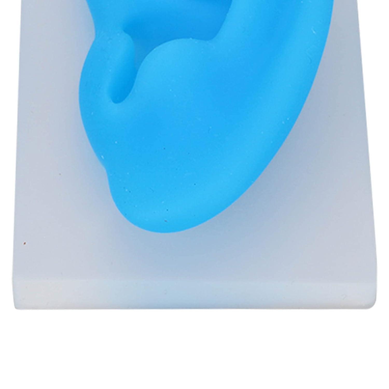 Piercing Ear Model Reusable Left Ear Silicone Ear Model with ...
