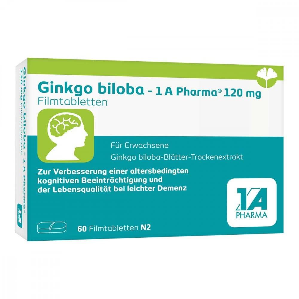 Ginkgo Biloba 120 mg Film-Coated Tablets - 60 Pieces | 1a Pharma ...
