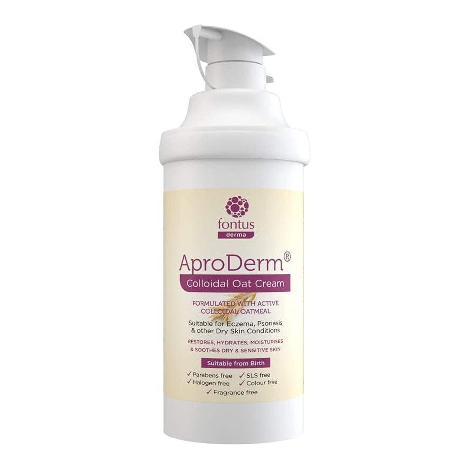 Aproderm Colloidal Oat Cream 500ml Pump | Paraffin-Free for Dry Skin ...