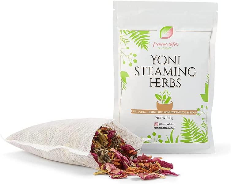 Femme Detox Yoni Steam Herbs for Cleansing & pH Balance | Organic Yoni Steam Kit - 30g (1.06 oz)