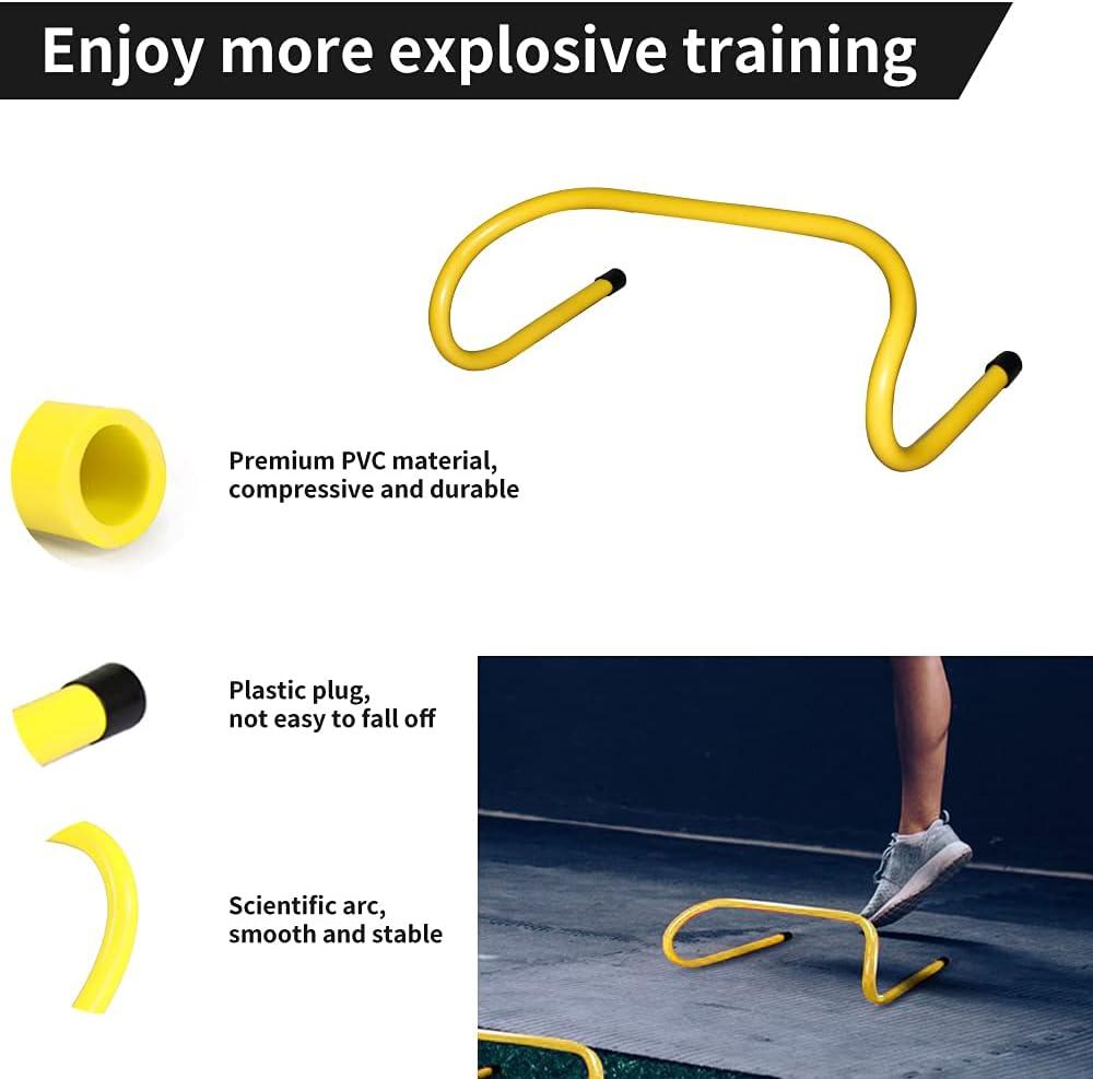 TNZMART Yellow Sports Speed Agility Training Set with Ladder, Hurdles ...