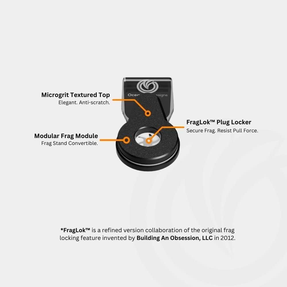 Oceanbox Designs CoralOne CGO Extendable Modular Magnetic Solo Frag Rack (Black) Single Frag ...