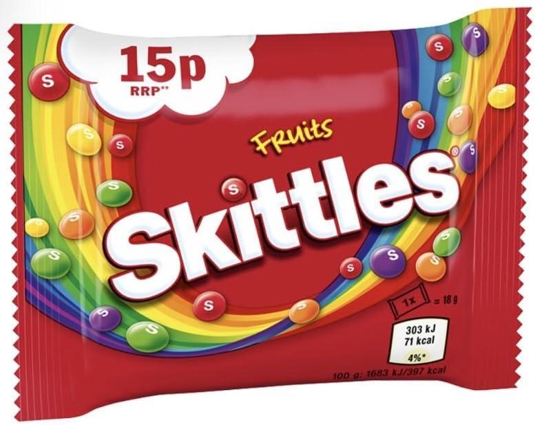 Skittles Fruits Sweets Fun Size Bags Party Bag Filler Multipack 30 x ...