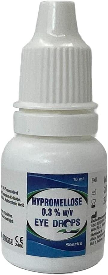 Eye Drops for Dry Eyes Hypromellose 0.3% Lubricant Eye Drops 3 x 10ml ...