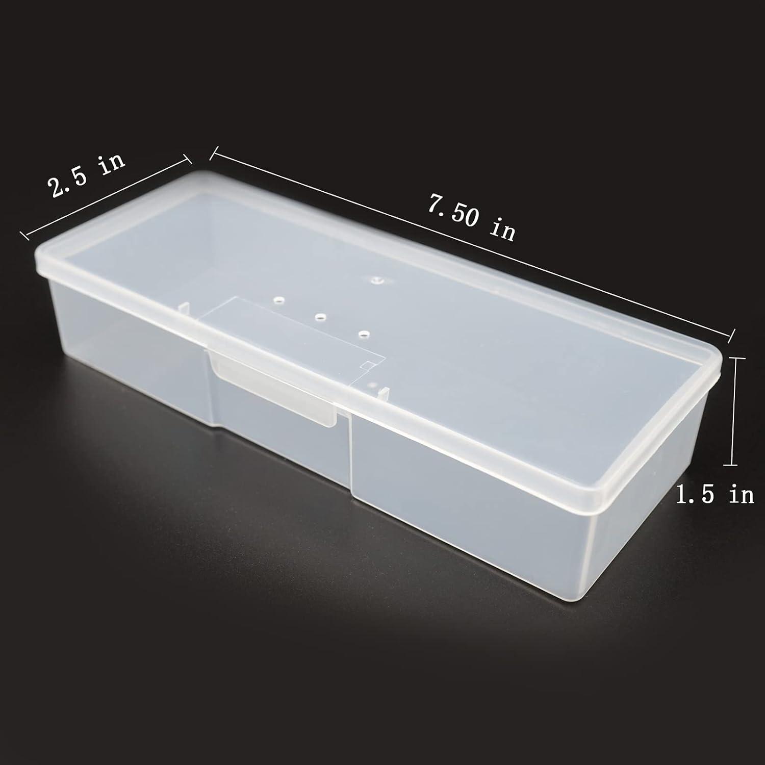 Clear Manicure Tool Box - Nail Storage Case for Manicure Pedicure Kit ...