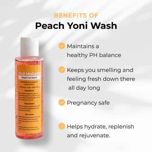 Peach Yoni Wash with Aloe Vera - pH Balanced Feminine Hygiene Soap for ...