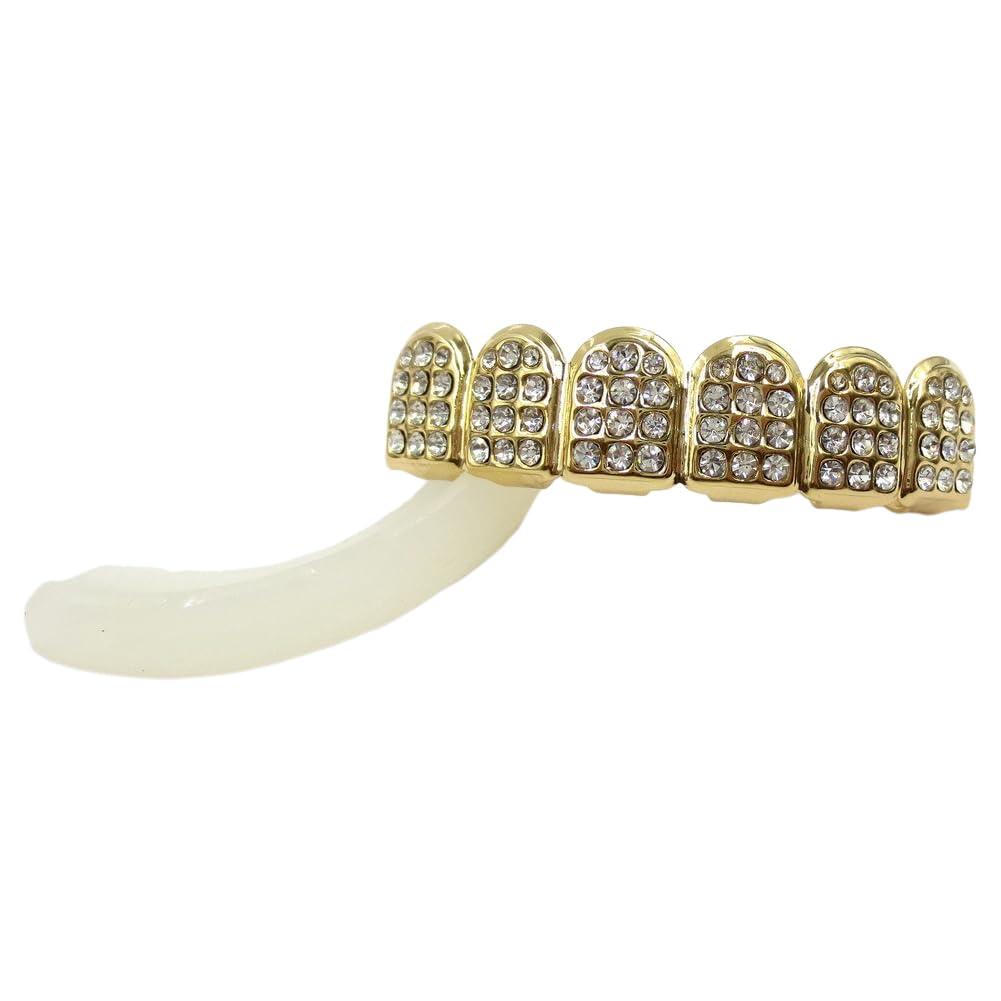 Buy Gilded Hip Hop Grillz Teeth - Shiny Rhinestone Tooth Caps for ...