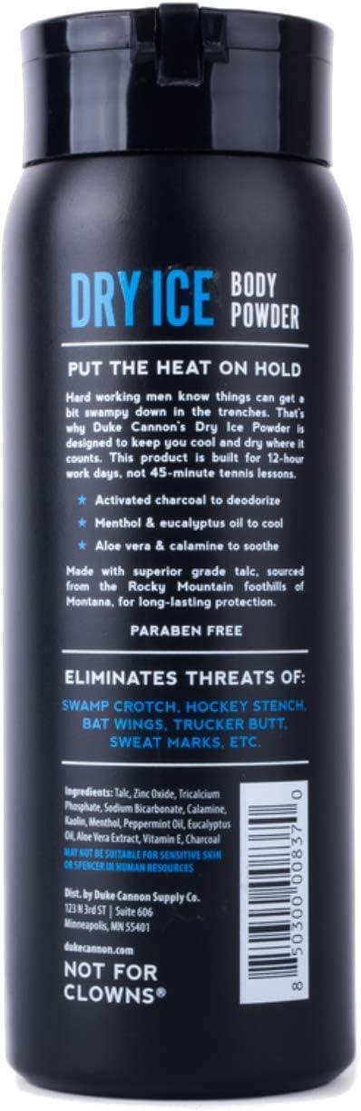 Duke Cannon Dry Ice Body Powder 6 oz. 1 pk - Stay Dry and Fresh All Day ...