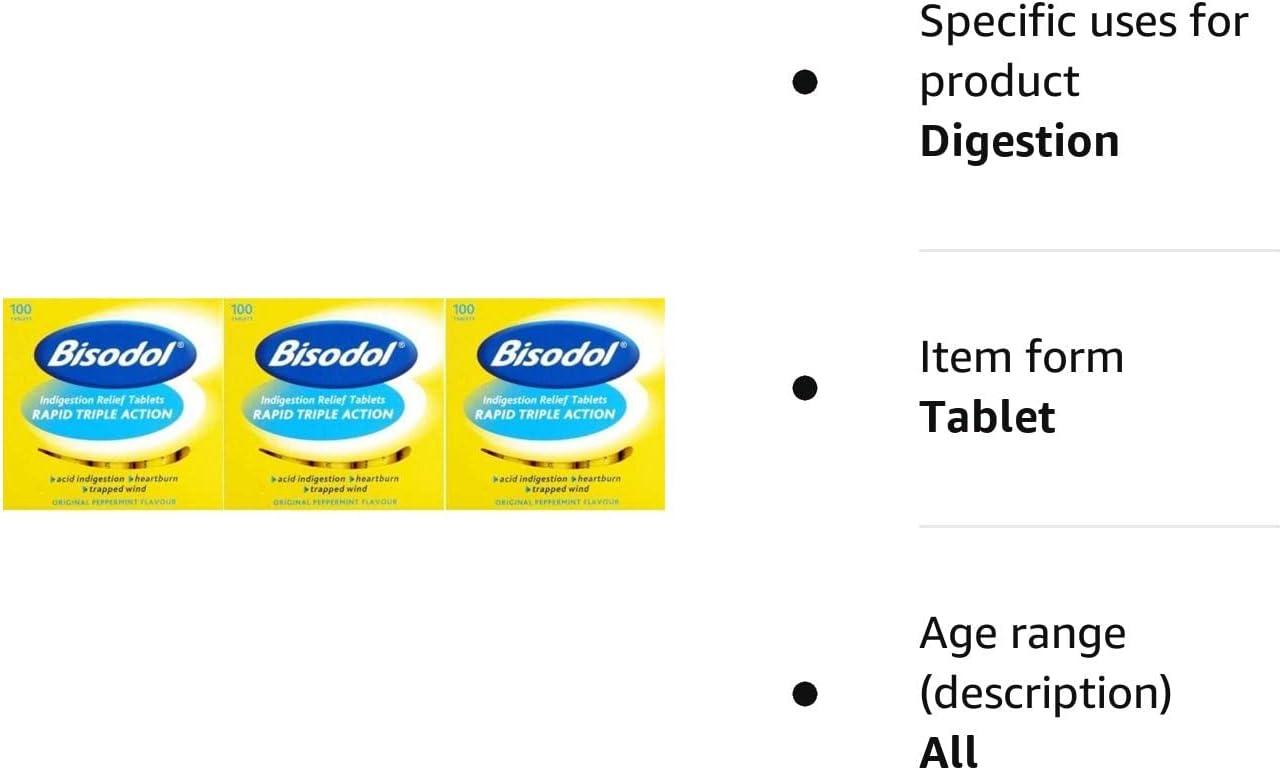 Bisodol Indigestion Relief Tablets 100 x 3 Packs | Buy Now with Express ...