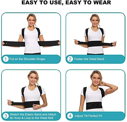 True Face Posture Corrector for Men Women Kids | Adjustable Back Brace ...