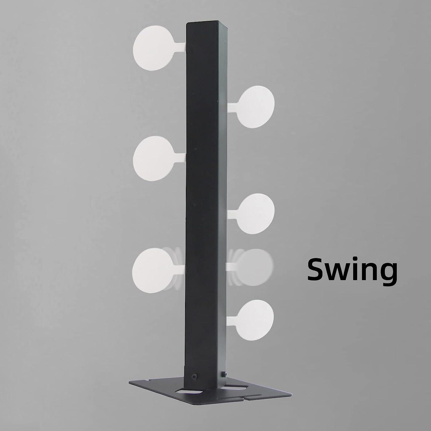 Atflbox Metal Swing Shooting Target Stand with 6 Steel Plates - Perfect ...