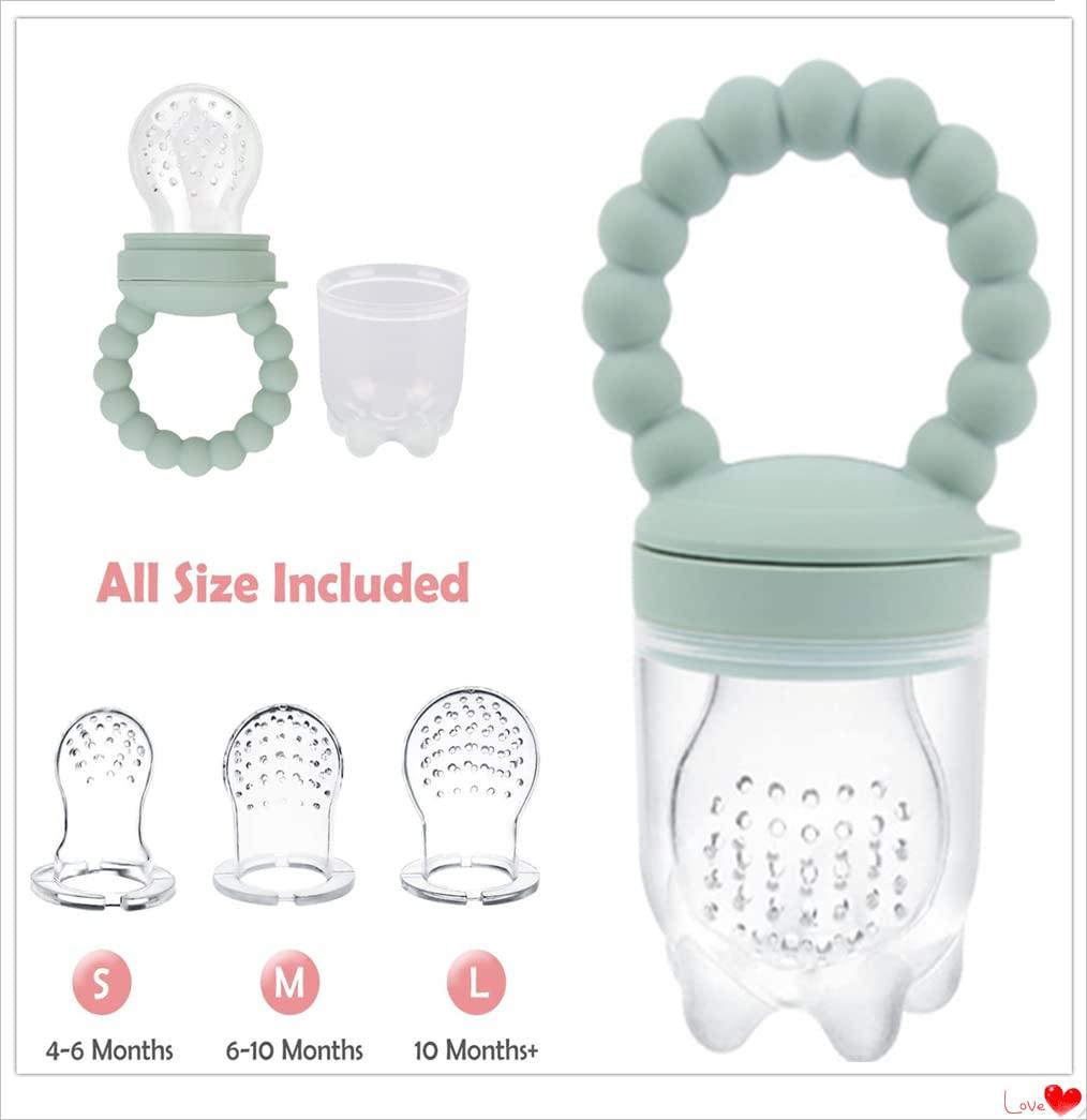 Baby Fruit Food Feeder Pacifier Teether for Babies 4 M+ Milk Frozen Set ...