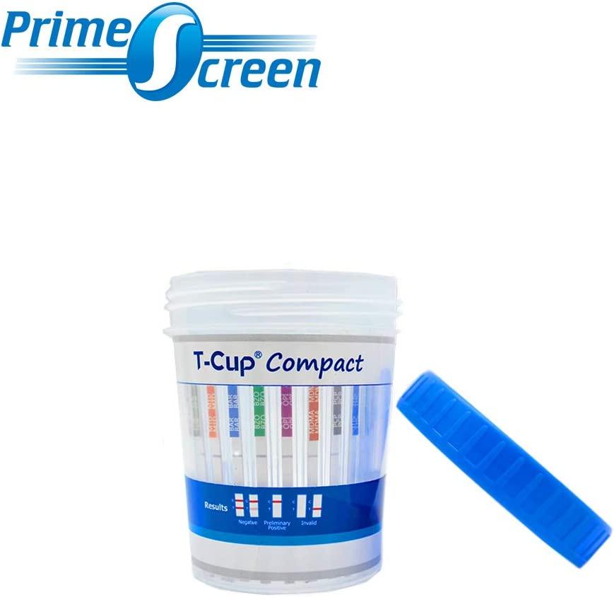 Prime Screen 12-Panel Drug Test Compact Cup - AMP, BAR, BUP, BZO, COC ...