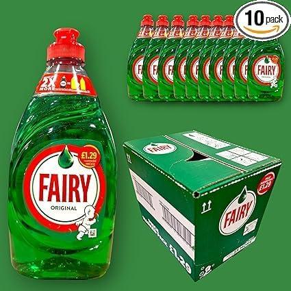 Fairy Original Washing Up Liquid Green with LiftAction | Dishes Grease ...