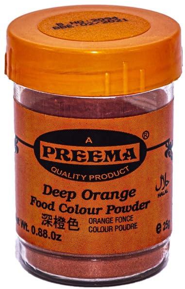 Preema | Deep Orange Food Colour Powder 12X25g | Create Color full Cake ...