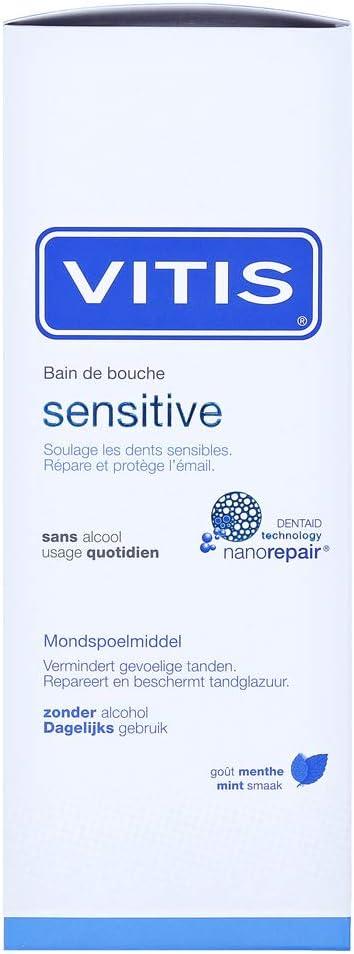 VITIS SENSITIVE Mouthwash 500 ml - Gentle Oral Care for Sensitive Teeth ...