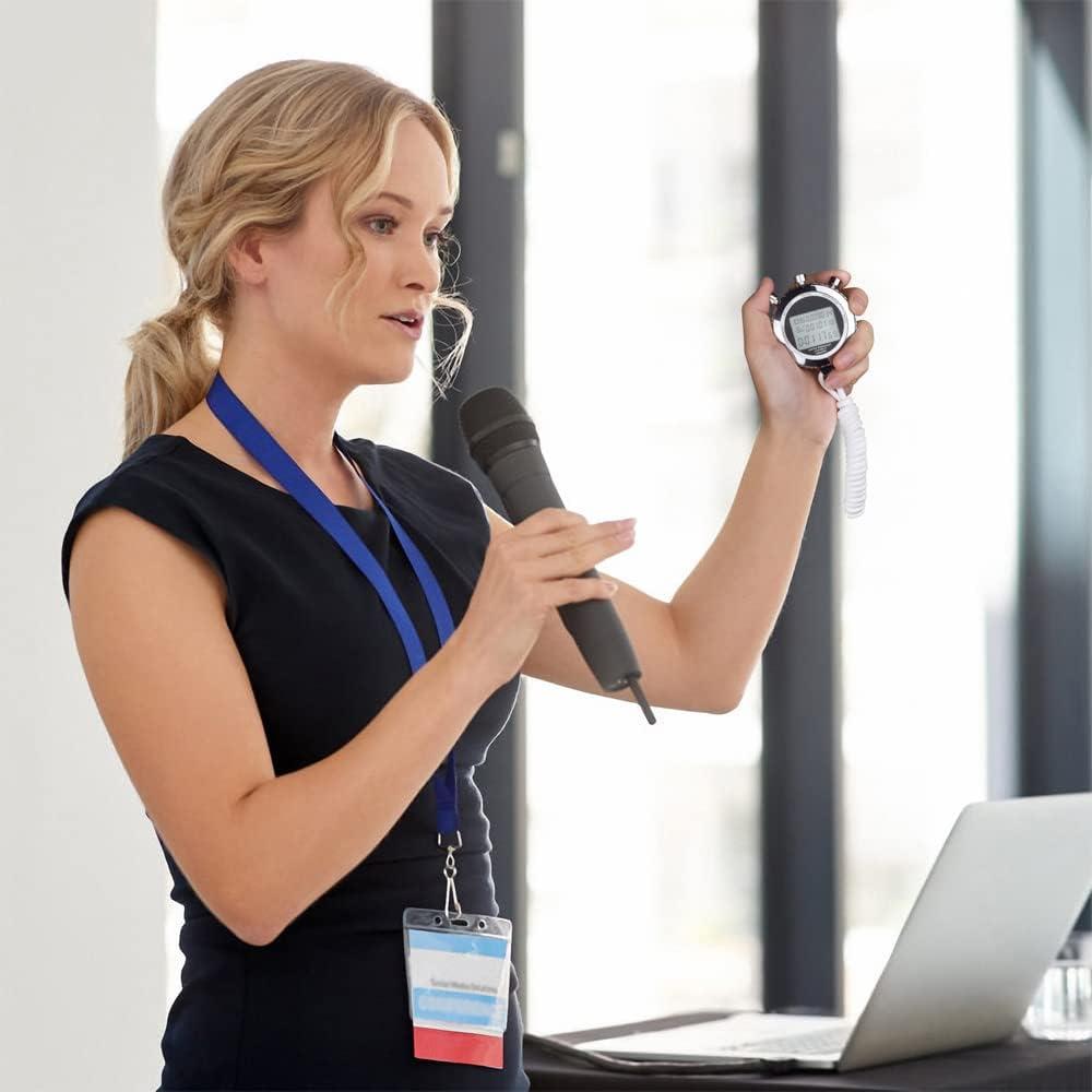 Tvorvik Silent Metal Stopwatch with Countdown Timer - 100 Lap Memory ...