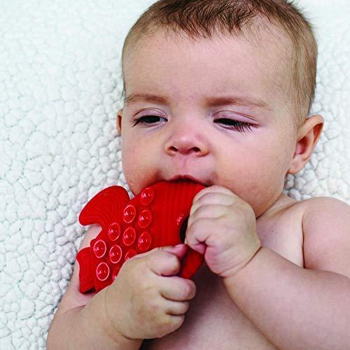 Poppies Red Rocket BPA-Free Silicone Suction Teether & Bath Toy | Buy ...