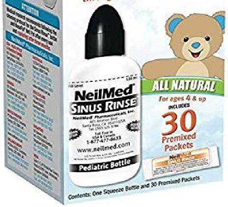 NeilMed Pediatric Bottle Kit for Saline Nasal Rinse (304) 8 Piece Set