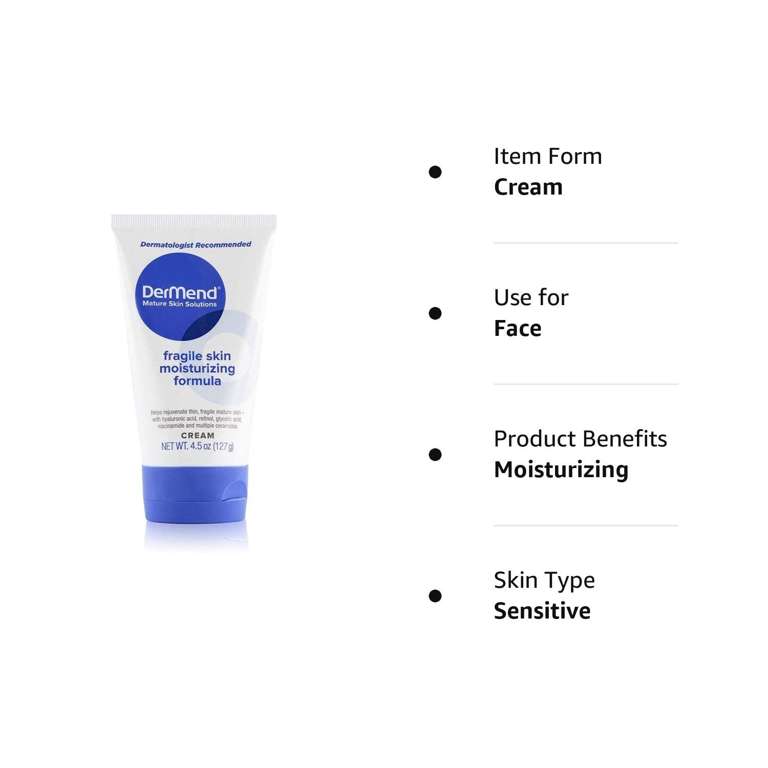 DerMend Fragile Skin Moisturizing Cream 4.5oz Tube - Pack of 2 ...