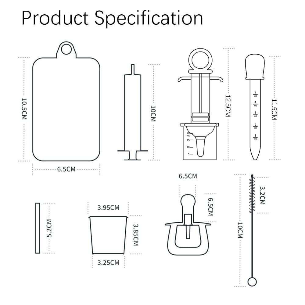 Elfzone Baby Medicine Dispenser Kit | 3PCS Silicone Infant Syringe ...