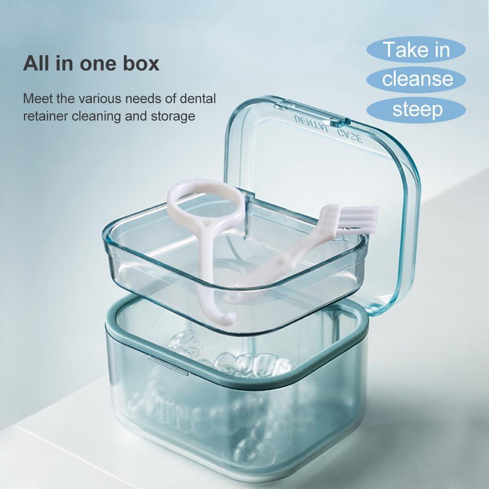 Three Layers Denture Box with Strainer Denture Box for Soaking Dentures ...