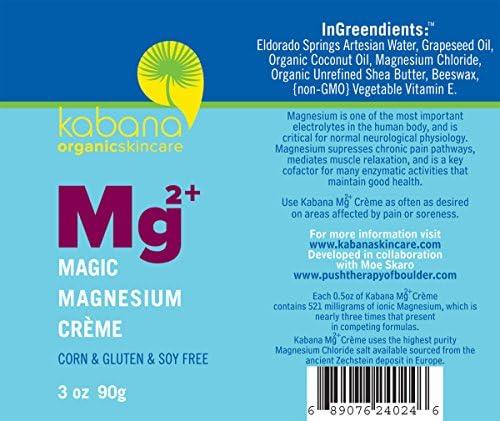 Organic Magic Magnesium Cream 9oz - Pain Management & Muscle Relaxation - Fragrance-Free Formula ...