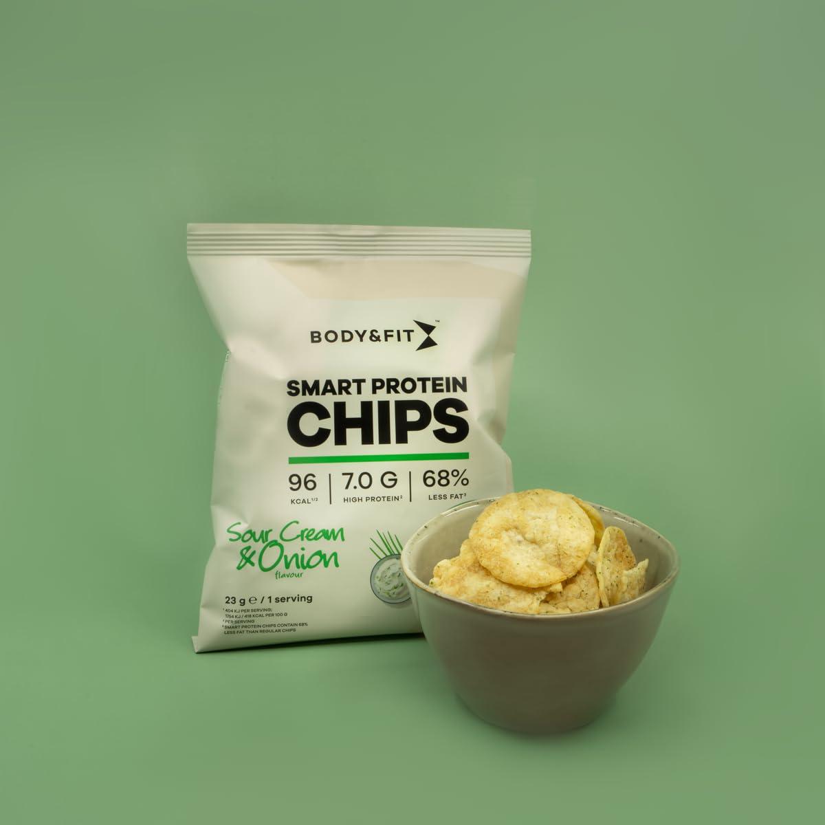 Buy Body & Fit Smart Protein Chips - Sour Cream & Onion | Protein Snack ...