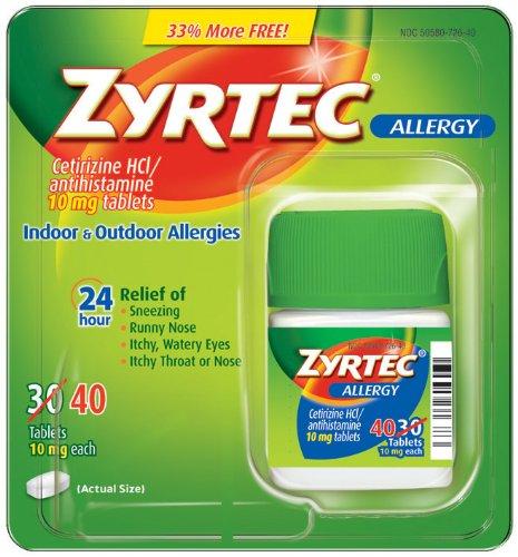 Buy Zyrtec Bonus Pack 40 Count - Fast Shipping Worldwide | Allergy ...