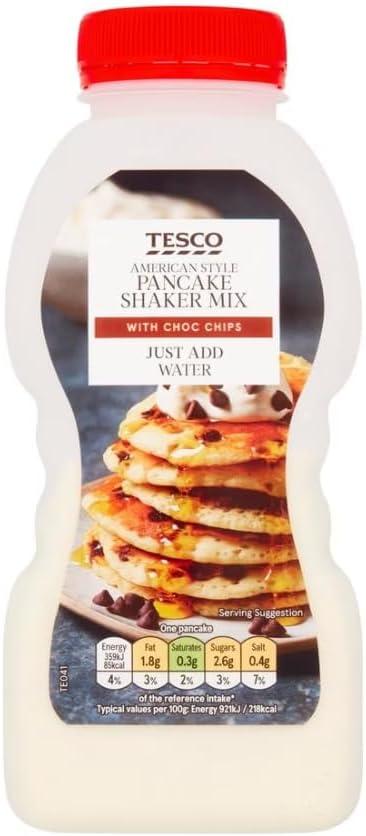 Tesco American Pancake Shaker Mix With Chocolate Chips 5X155G | Batter ...