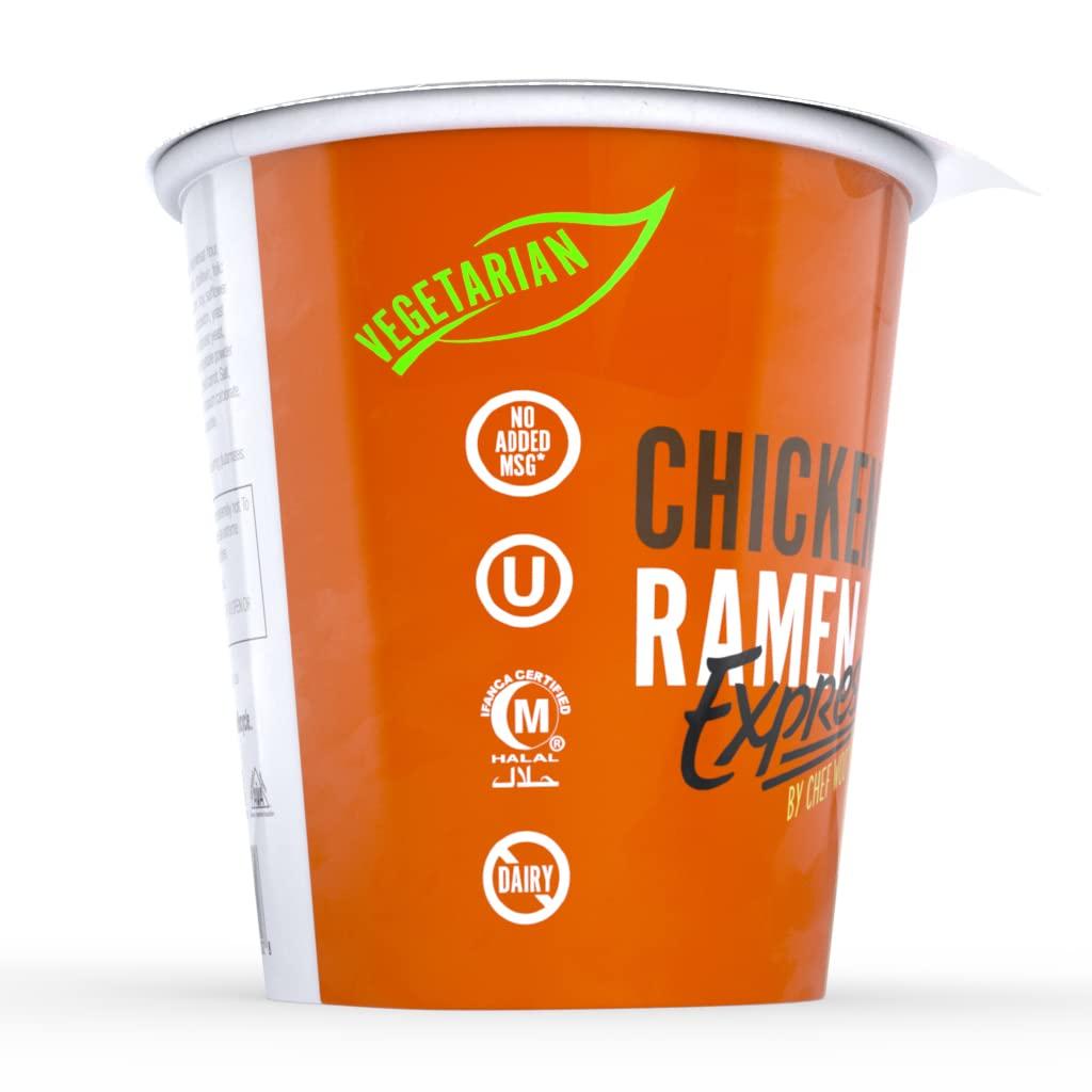 Chef Woo Ramen Express Chicken Flavor Cup Noodle 2 25 Oz Pack Of 12