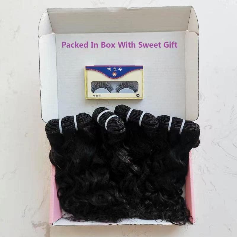 10A Grade Brazilian Water Wave 8 Inch 50g/pc Human Hair Weave - Pack of ...