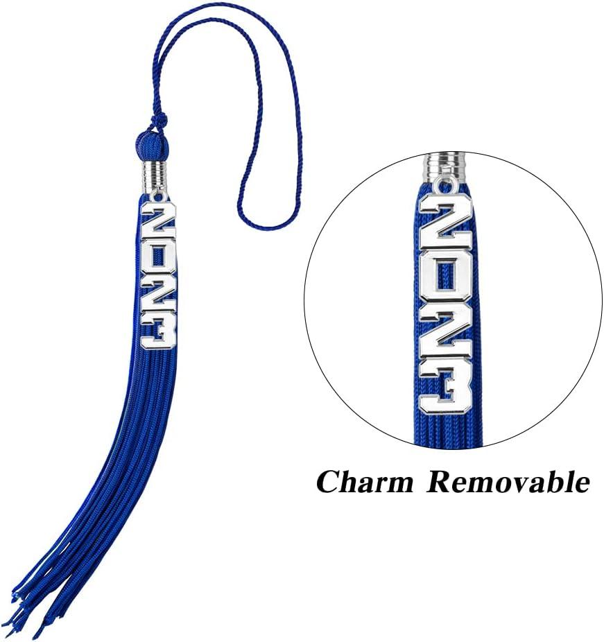 2023 Graduation Decorations - Silver Tassel & Cap Charm Set for ...