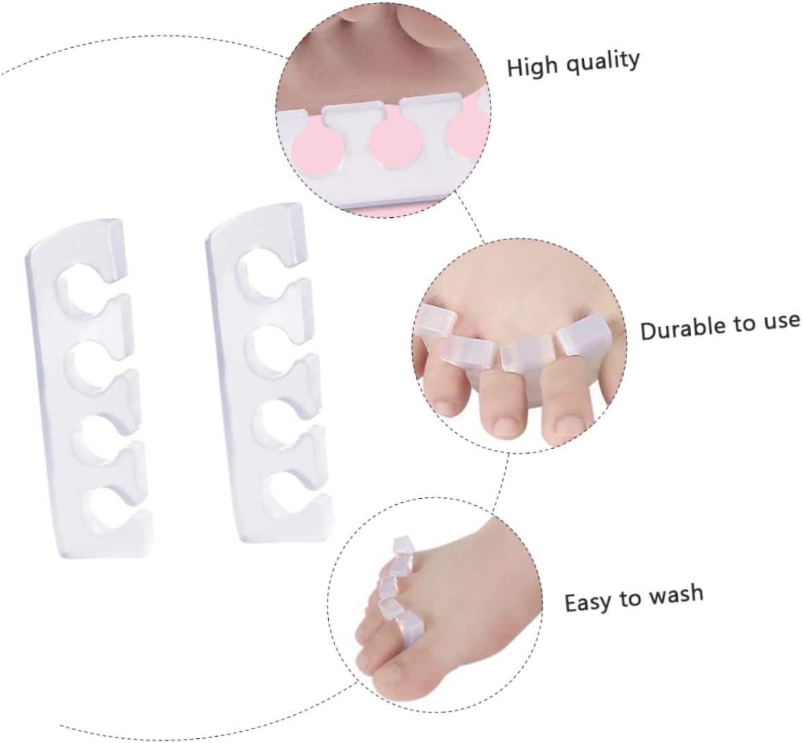 FRCOLOR Silicone Bunion Toe Spreader & Separator - 2 Pairs, Five Toe ...