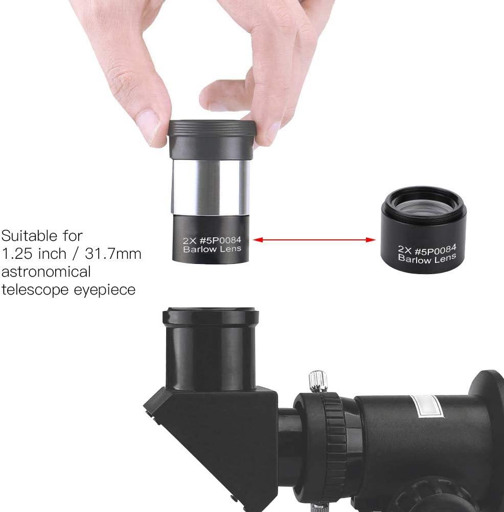 Bindpo 2X Barlow Lens - 1.25 Fully Multi-Coated Optical Glass M28.6 ...