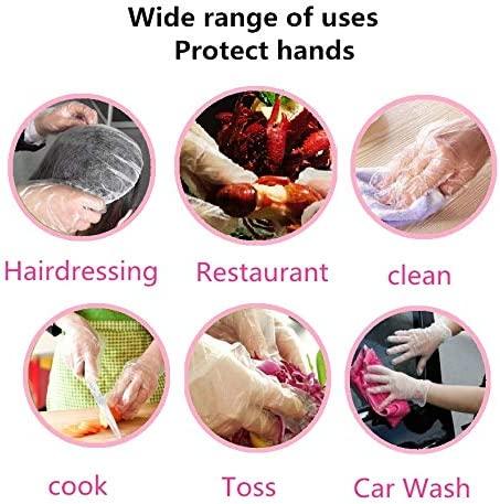 500 Piece Disposable Food Prep Gloves - Food Safe Plastic Gloves for ...