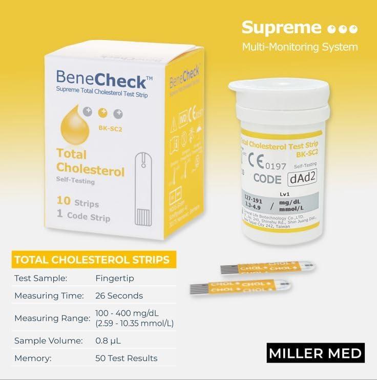 Replacement Cholesterol/Glucose/Uric Acid Strips for The Black Supreme ...