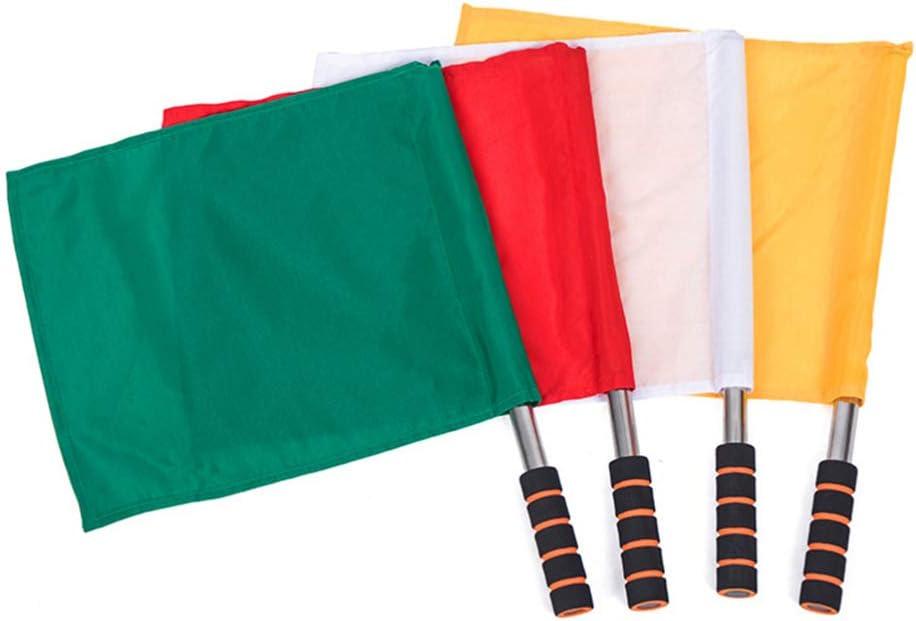 SEWACC Referee Flag Set - 4pcs Hand Flags for Soccer Volleyball ...