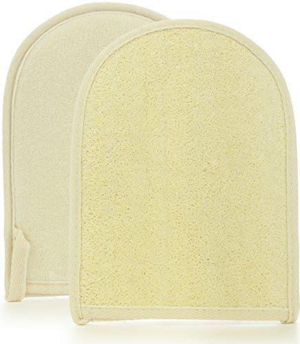 Loofah Mitt 3 Pack - Large 6x8 Body Scrubber Sponge for Men and Women ...