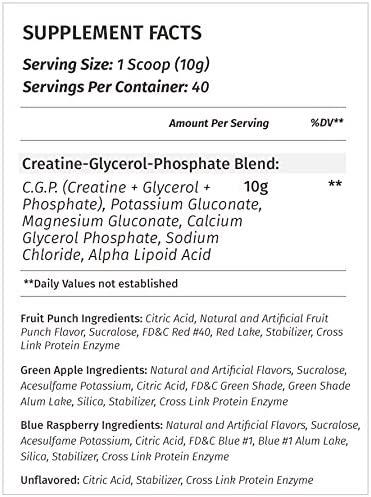 Metabolic Nutrition CGP Creatine Glycerol Phosphate 400g - Micronized ...
