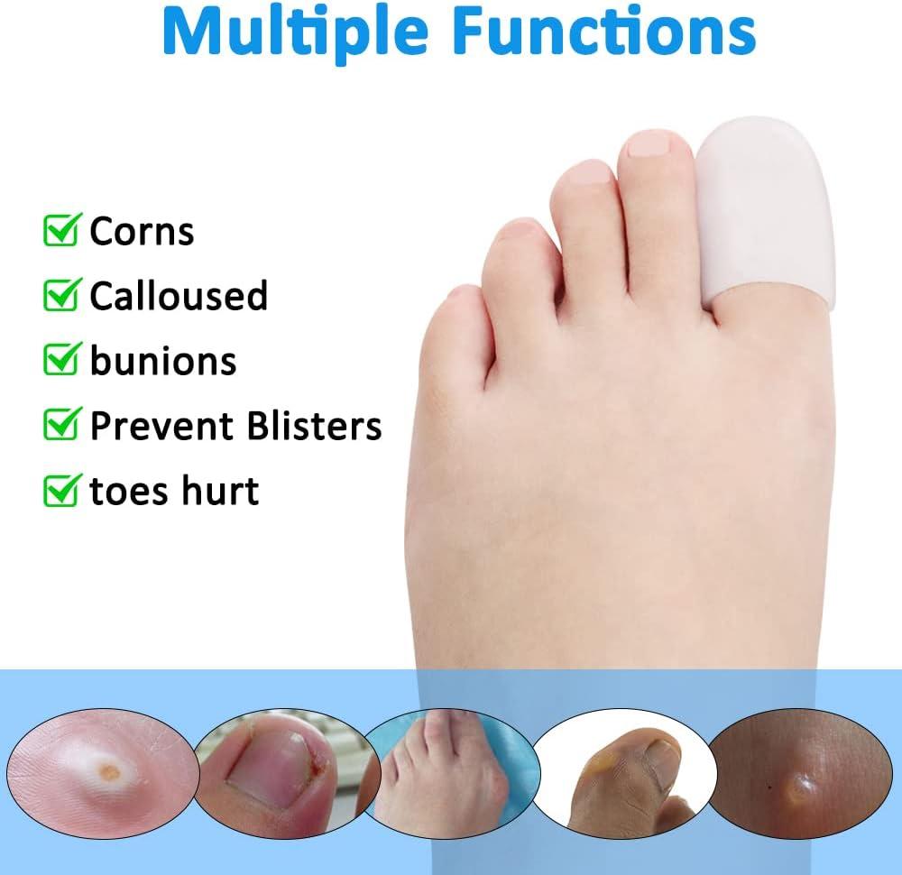 Pesalmon 12 Pack Gel Toe Caps - Pain Relief for Ingrown Toenails ...