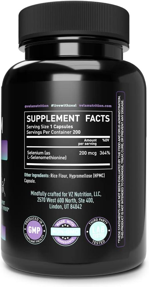 Selenium Capsule Supplement 200mcg - Antioxidant Support for Immune ...