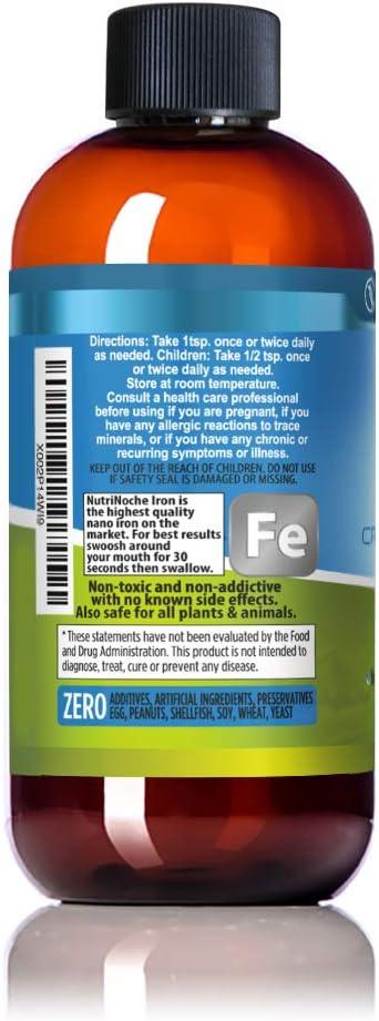 NutriNoche Pure Crystalline Liquid Iron Supplement 30 ppm - 8oz ...