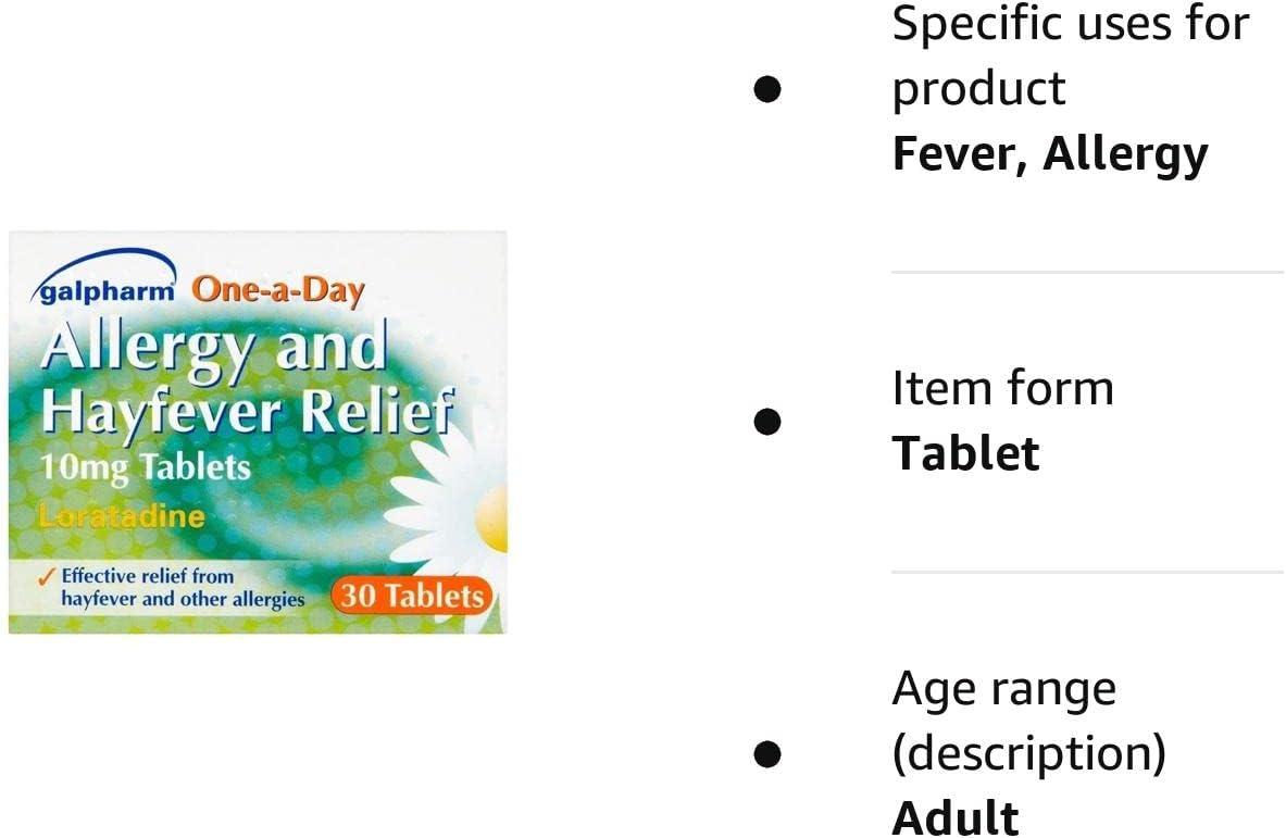 Galpharm One A Day Hayfever & Allergy Relief - Fast-Acting Formula ...