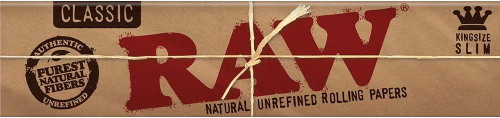 RAW Classic Rolling Papers King Size Slim 5 Pack with American Rolling ...
