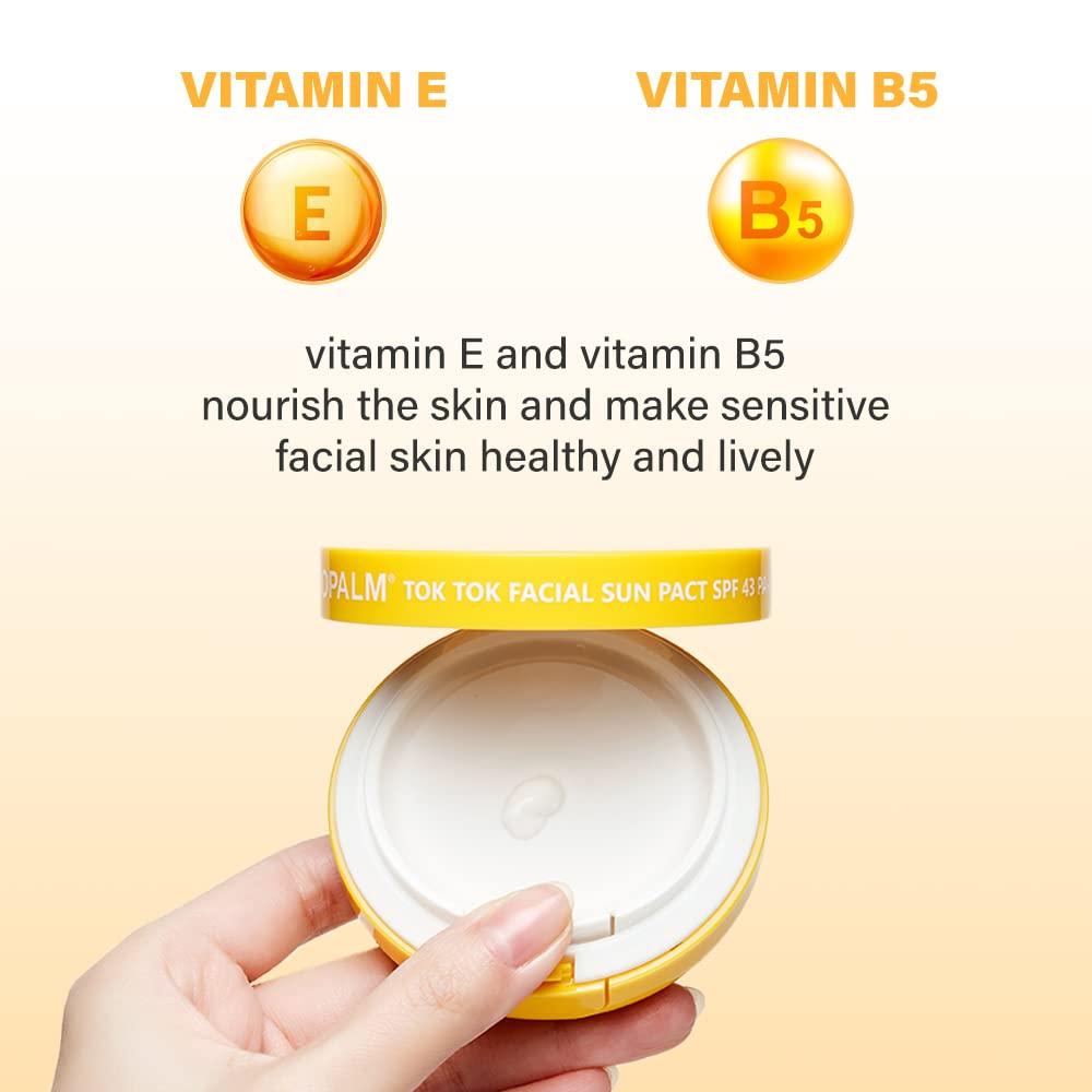 ATOPALM Tok Tok Facial Sun Pact 15g SPF43 PA+++ | Sensitive Skin Zinc ...