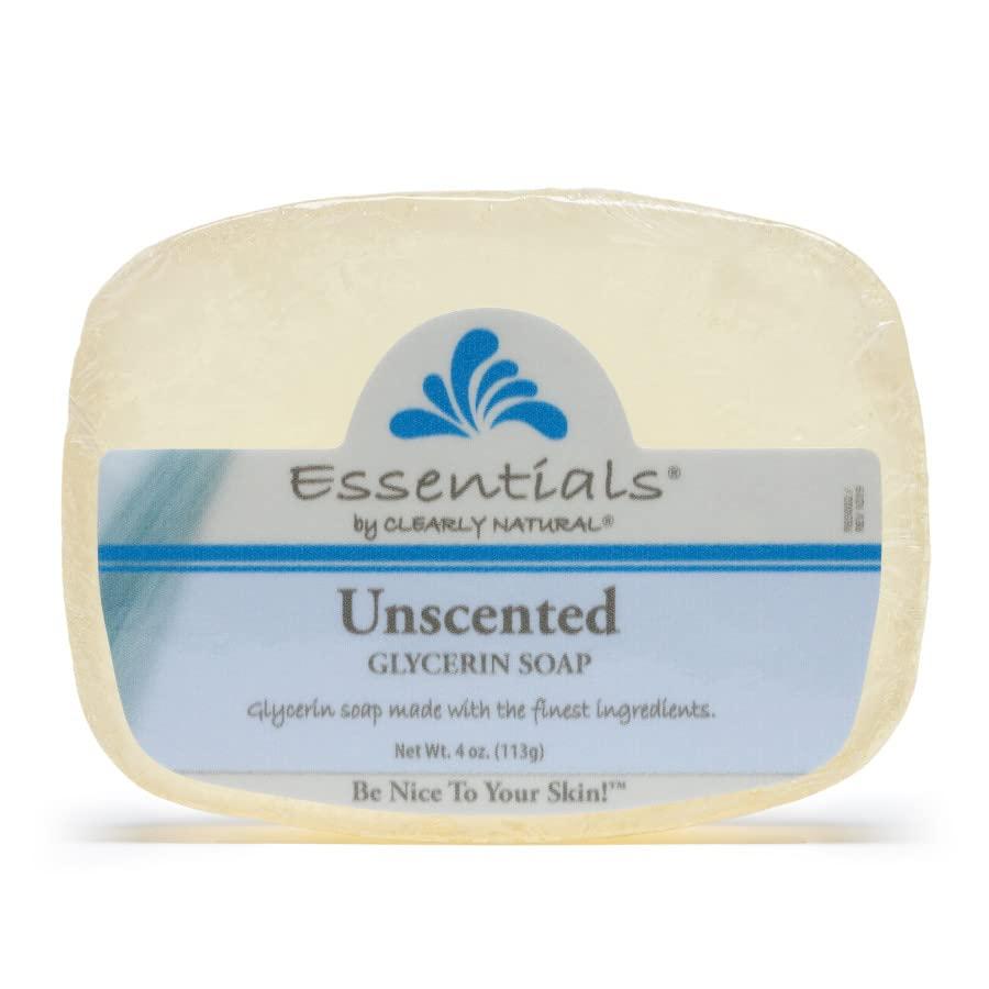 Essentials Clearly Natural Glycerin Bar Soap Unscented 4oz (12 Pack ...